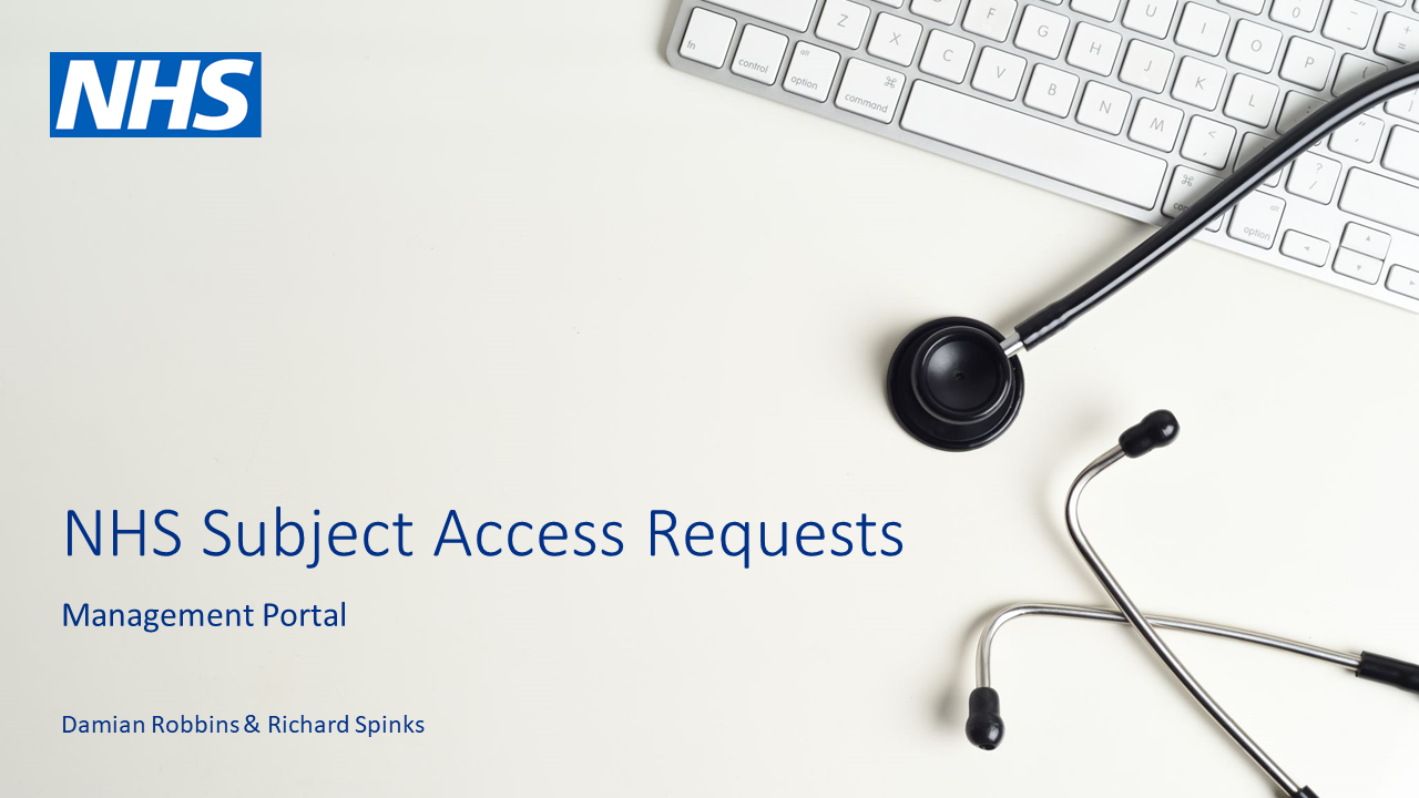 Recorded Webinar: NHS SAR Portal - Latest Product Launch | AMS